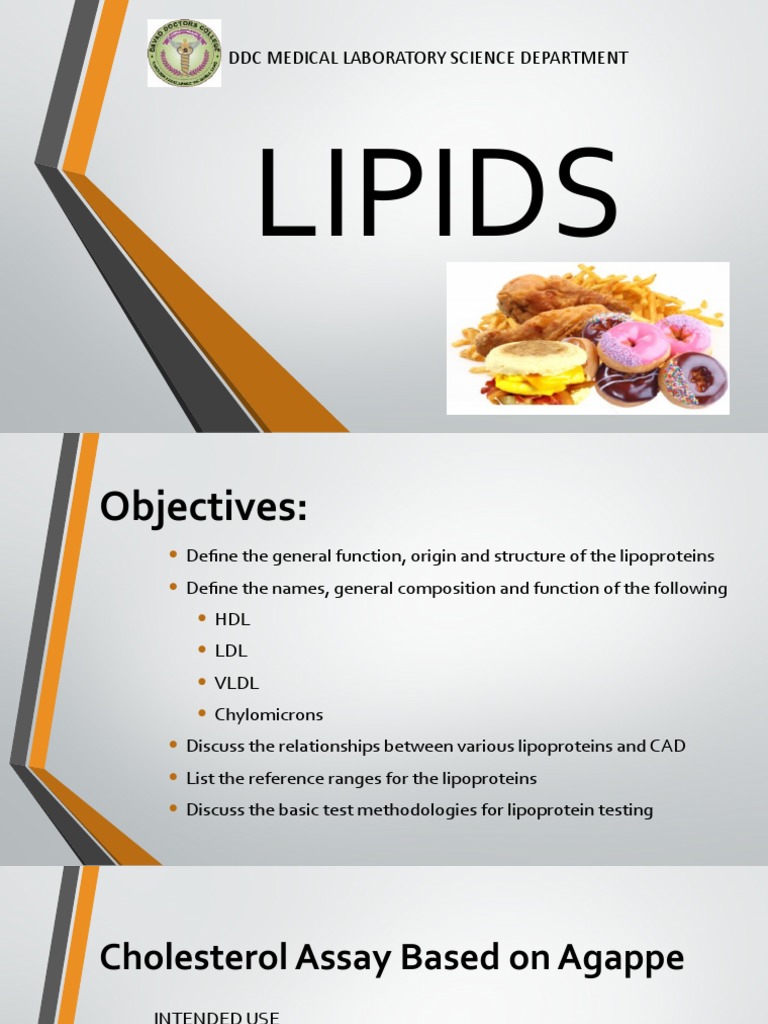 Lipids: DDC Medical Laboratory Science Department | PDF | High Density ...
