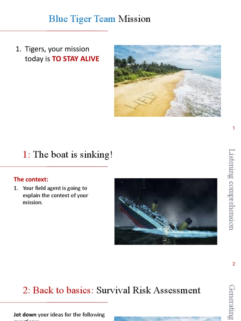 Island Survival Conversation English ESL | PDF | Risk | Cognition