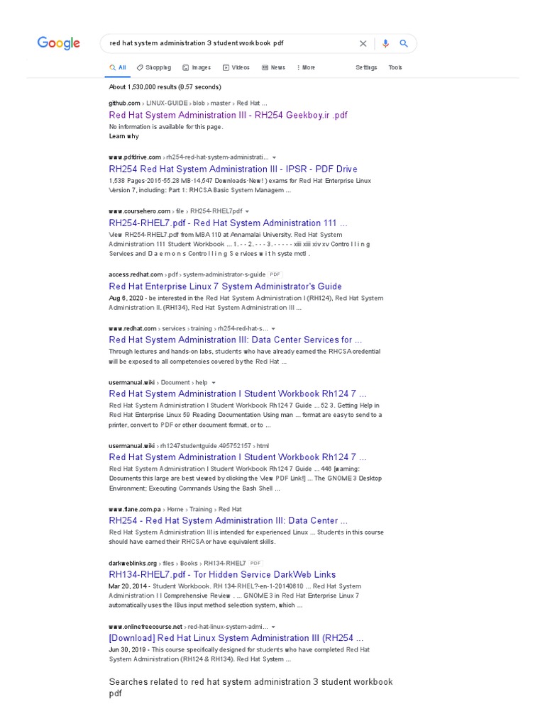 Red Hat System Administration III - RH254 Geekboy - Ir PDF | PDF ...