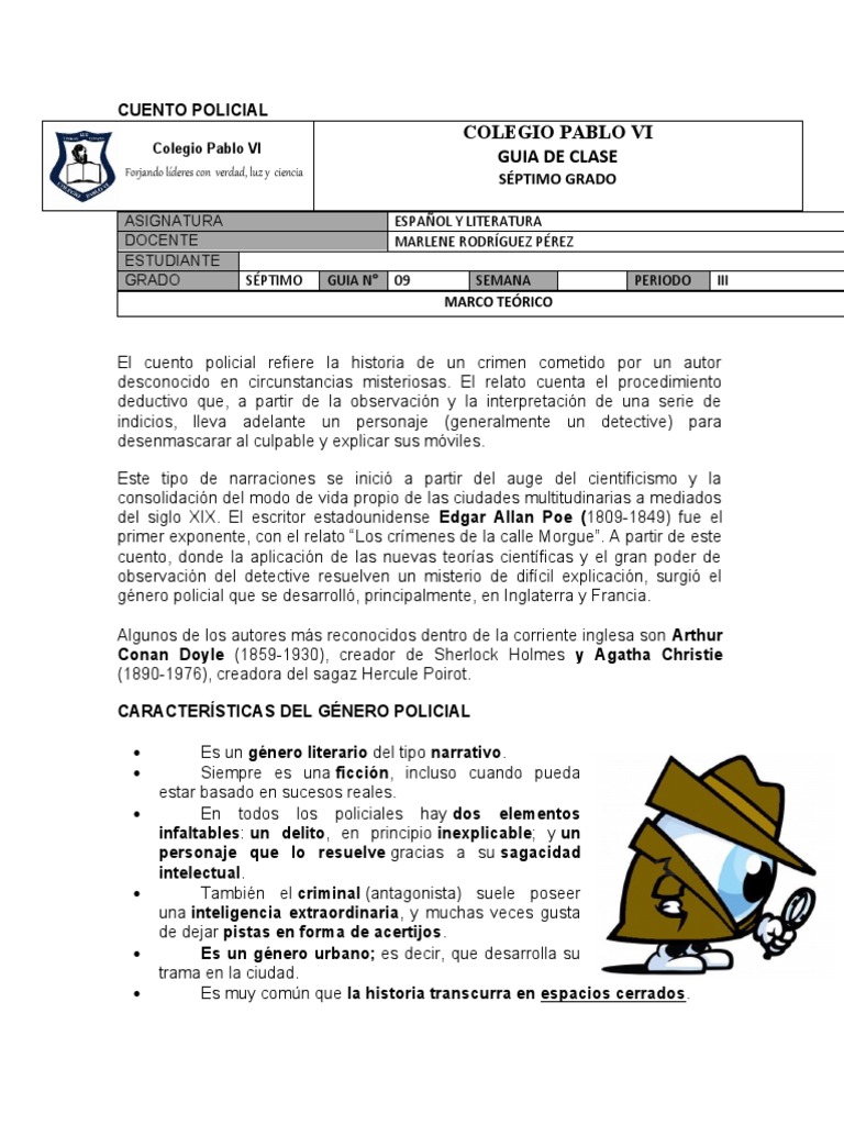 Cuento Policial | PDF | La novela policíaca | Cuentos
