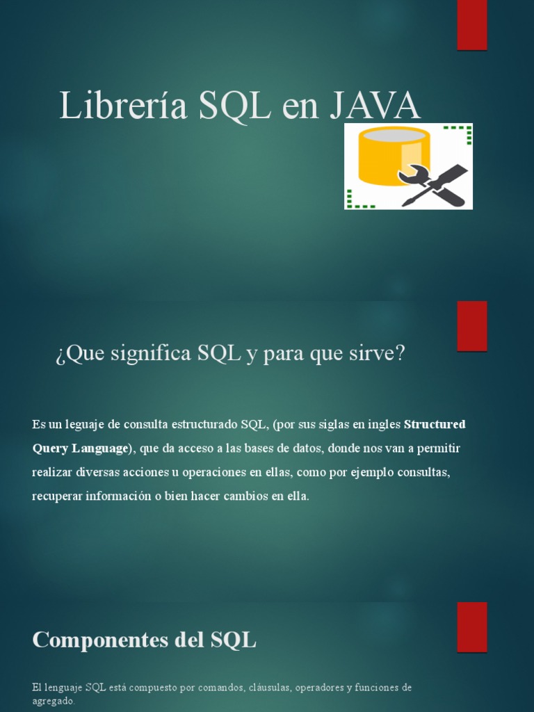 Presentación SQL | PDF | SQL | Bases de datos