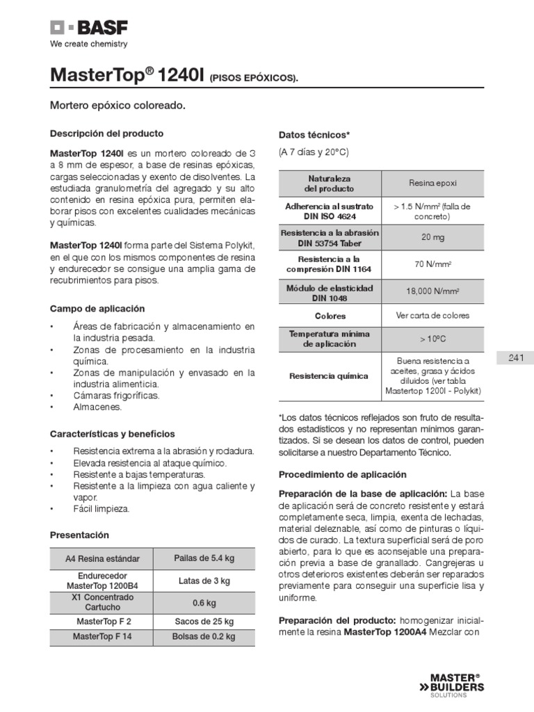 Master Top 200 | PDF | Epoxy | Hormigón