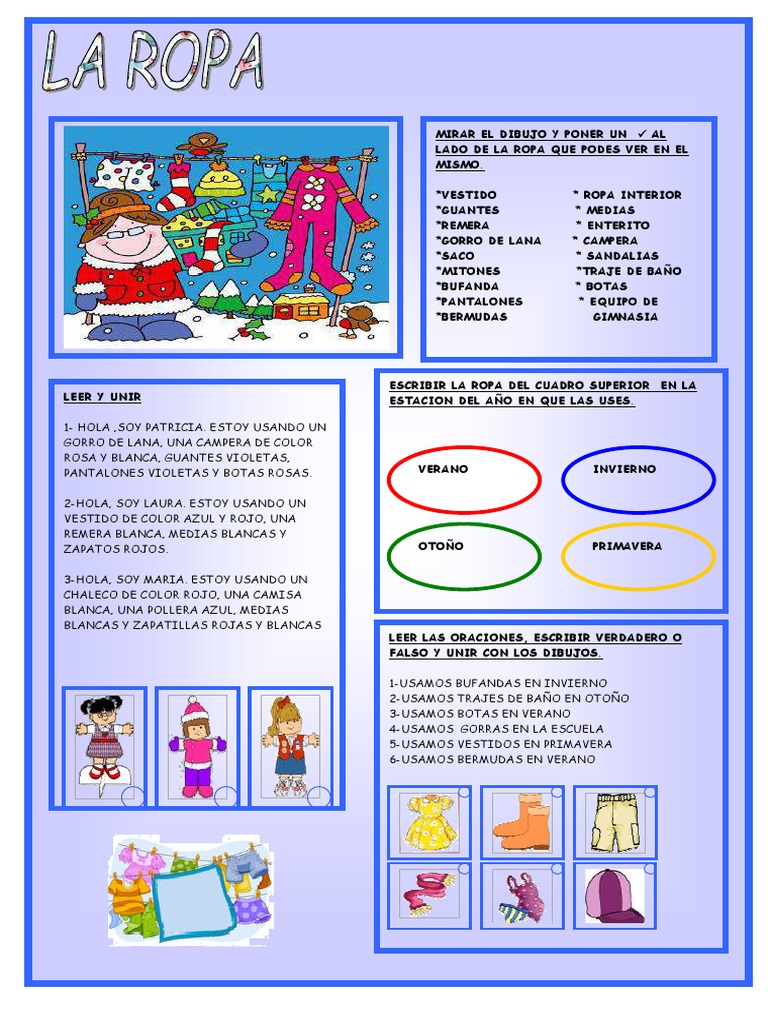 La-Ropa-Comprension Lectora | PDF