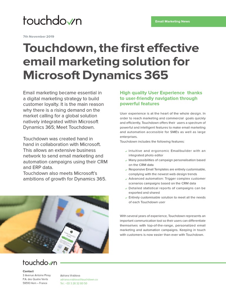 Touchdown Launch PDF | PDF | Customer Relationship Management | Microsoft