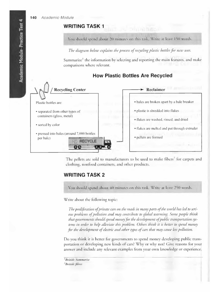 Writing Task 1: Recycling Center - Reclaimer | PDF | Recycling | Plastic