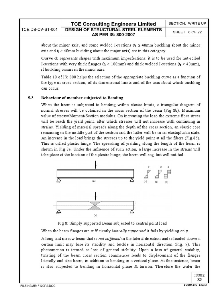 TCE Consulting Engineers Limited: Design of Structural Steel Elements ...