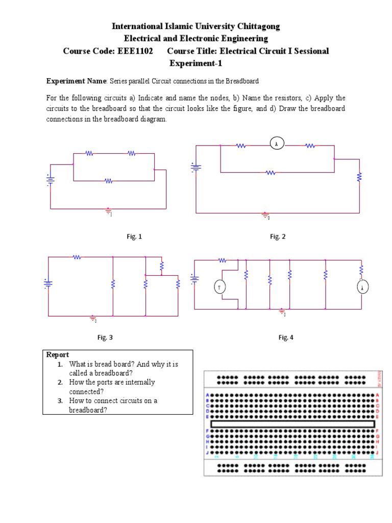 Breadboard Series-Parallel Circuit Guide | PDF
