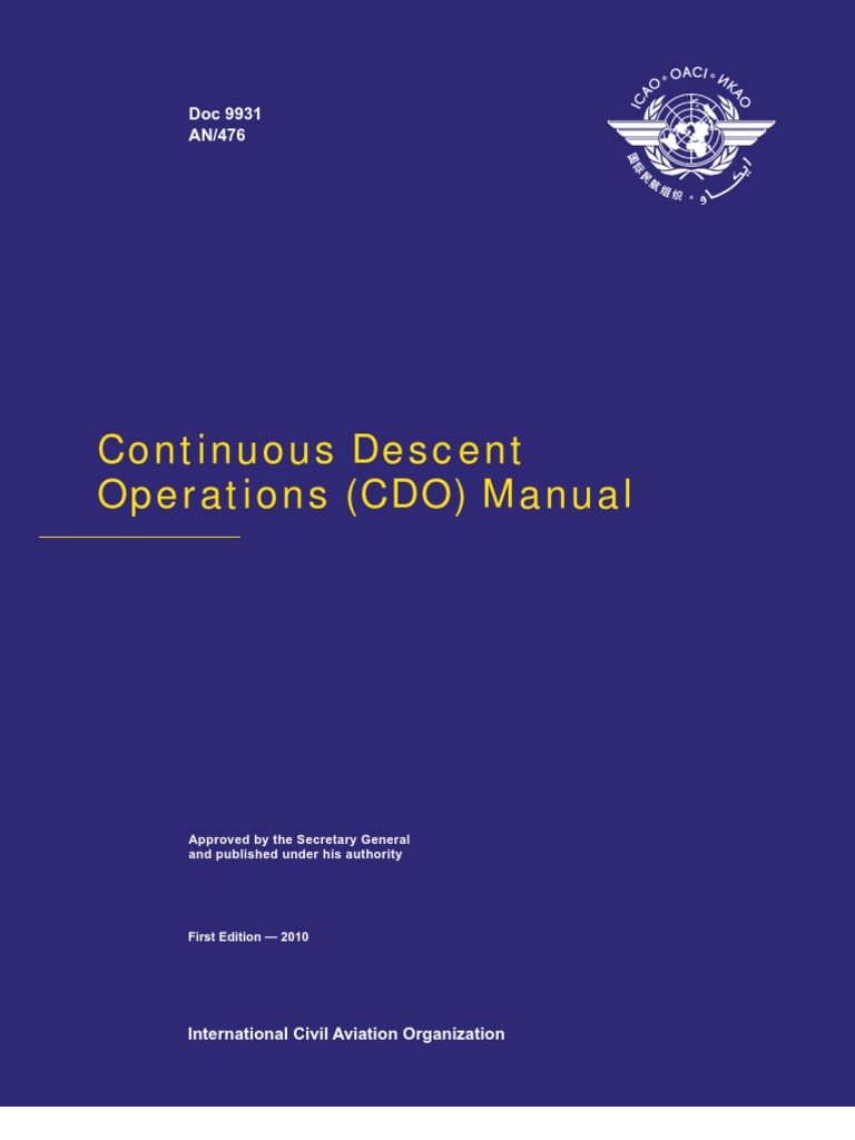 9931 Continuous Descent Operations (CDO) Manual English | PDF | Air Traffic Control | Instrument ...
