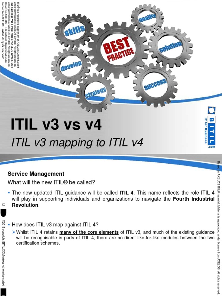 ITIL v3 Vs v4 | PDF | Itil | Accountability