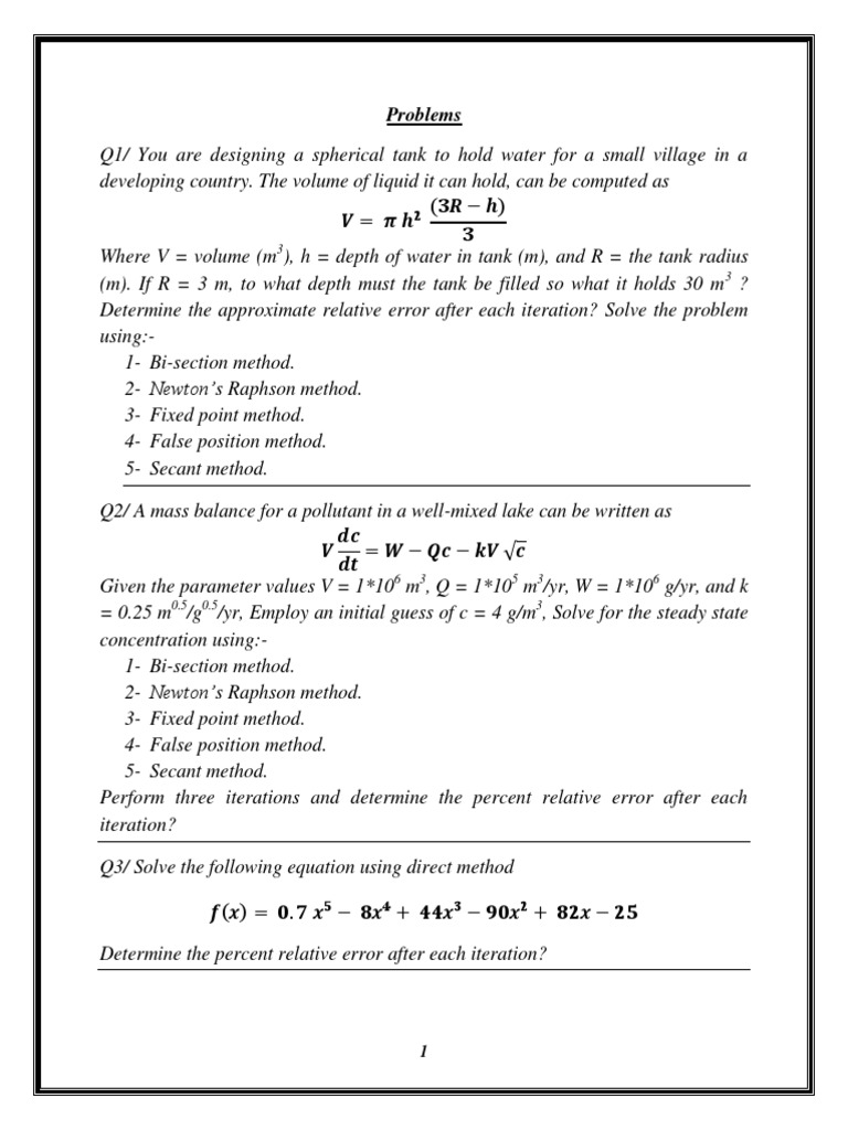 Solving Engineering Problems Through Iterative Numerical Methods | PDF ...
