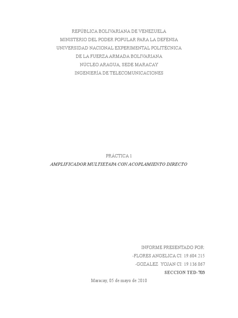 Pract2 - Electronica | PDF | Amplificador | Transistor