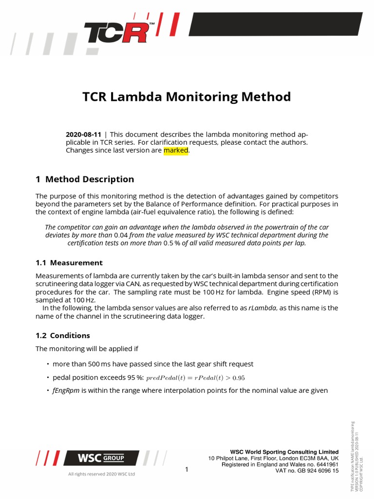 TCR Lambda Monitoring Method | PDF | Interpolation | Applied Mathematics