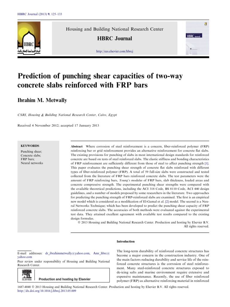 Prediction of Punching Shear Capacities of Two-Way Concrete Slabs ...
