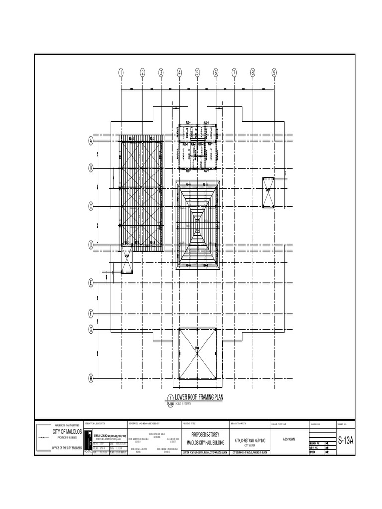 MCH - Lower Roof Framing Plan PDF | PDF