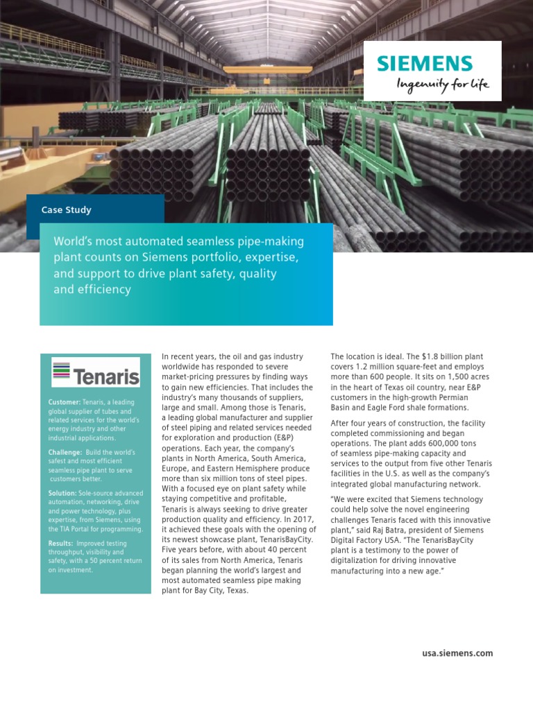 Tenaris Case Study en 0618 PDF | PDF | Automation | Wireless Lan
