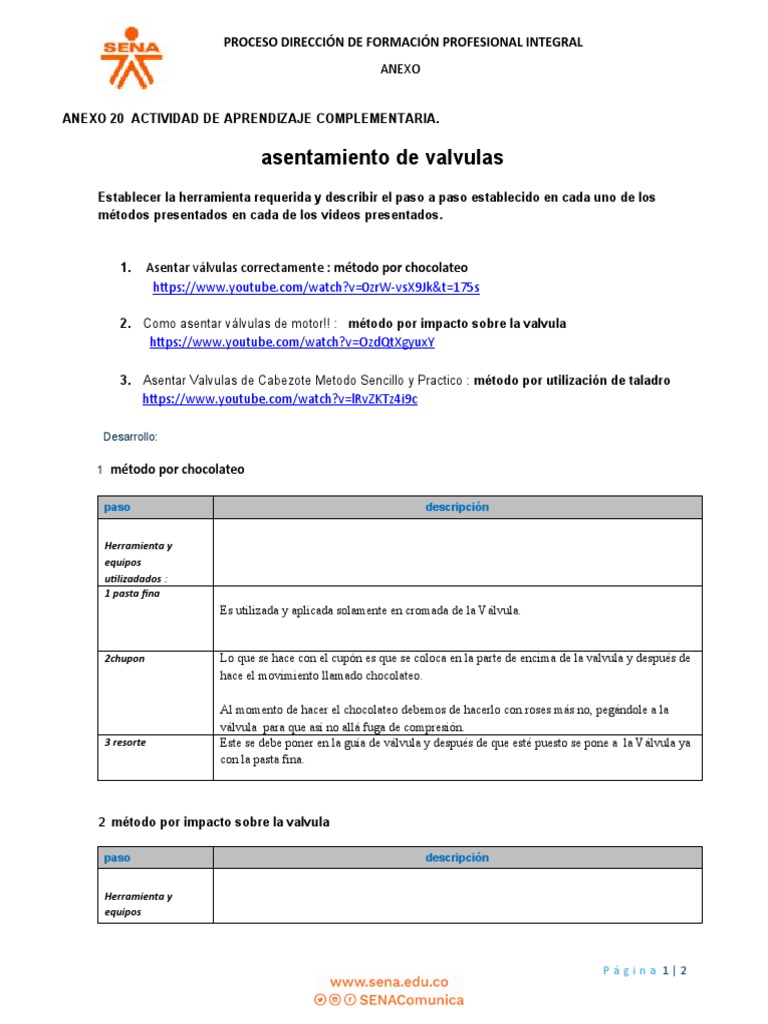 Métodos para Asentar Válvulas de Motor | PDF | Perforar