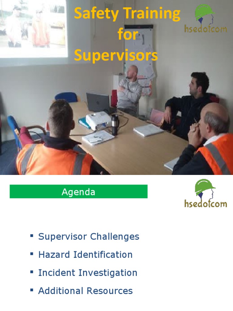 Safety Training Agenda for Supervisors | PDF | Personal Protective ...