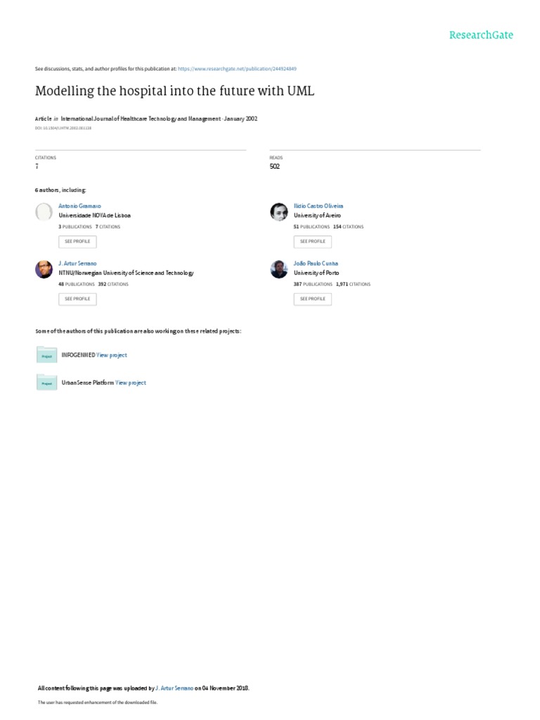 Modelling The Hospital Into The Future With UML | PDF | Use Case ...