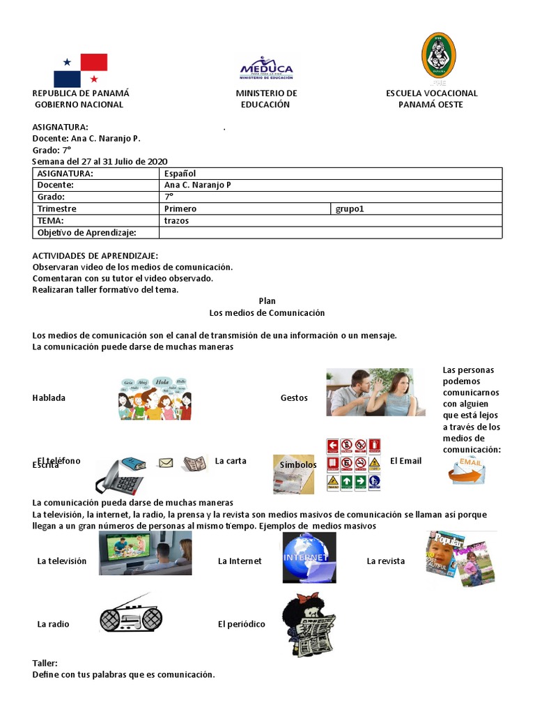 Grupo 1 Los Medios de Comunicación | PDF | Medios de comunicación en ...