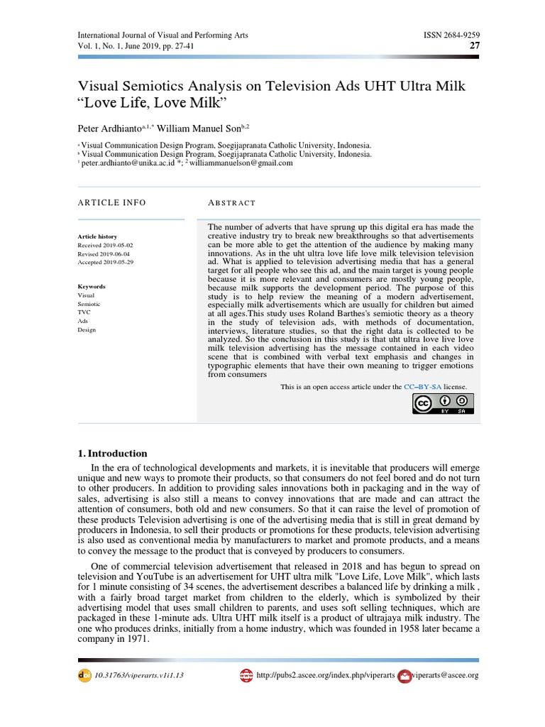 Visual Semiotics in TV Ads | PDF | Advertising | Semiotics