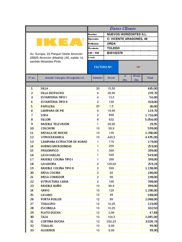 Factura Ikea | PDF