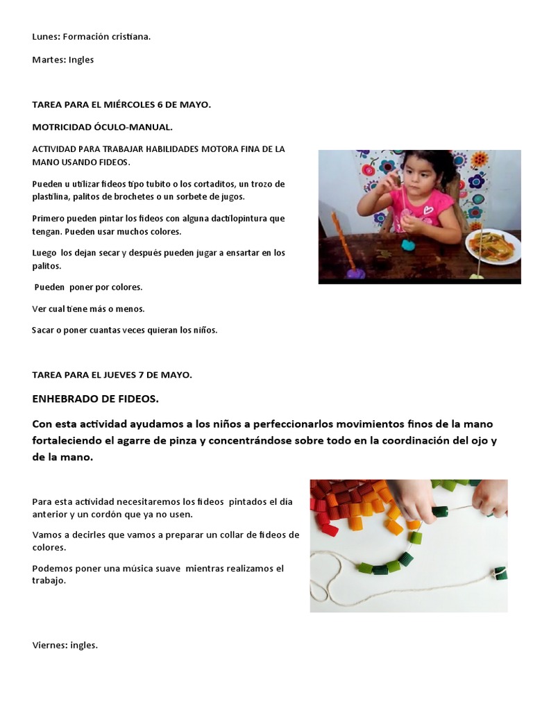 Planificacion 2 y 3 Años. 4 Al 8 de Mayo | PDF | Salud y bienestar