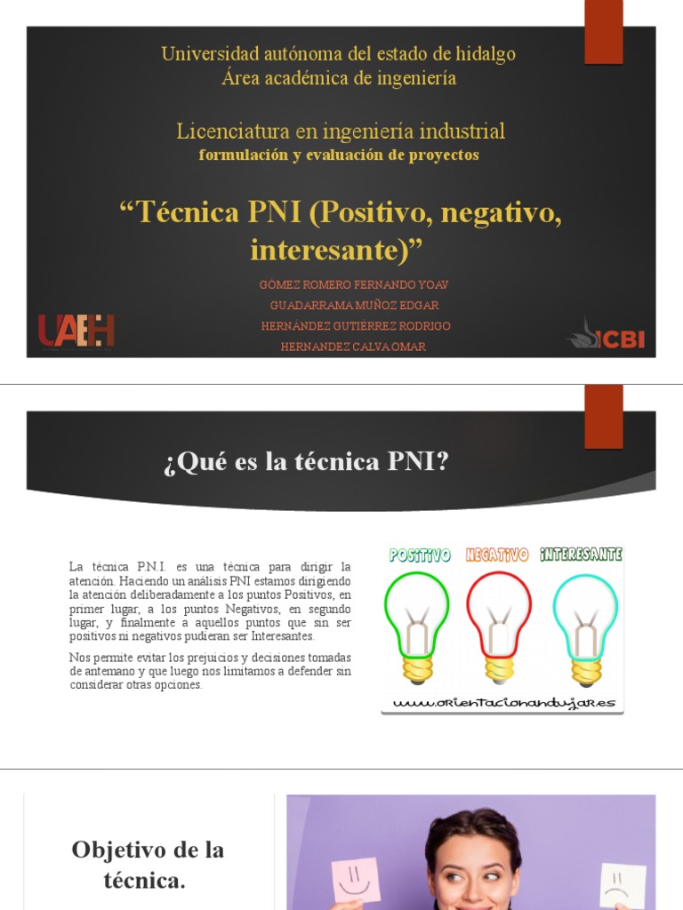 "Técnica PNI (Positivo, Negativo, Interesante) ": Licenciatura en ...