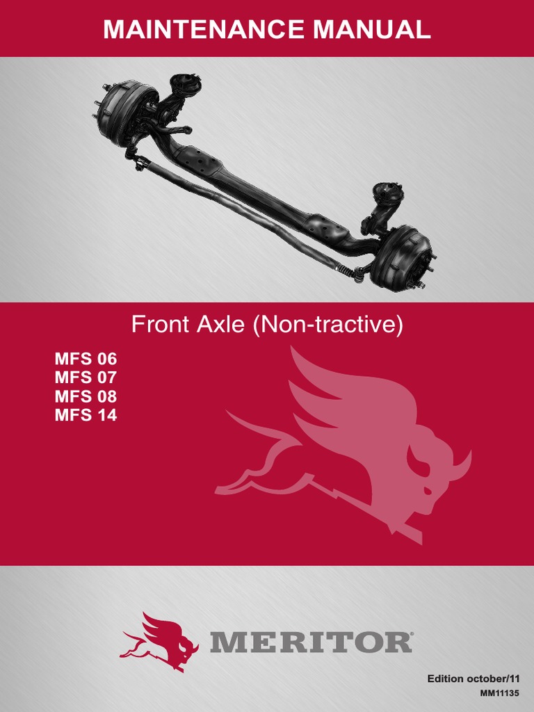 Maintenance Manual Front Axle | PDF | Steering | Axle