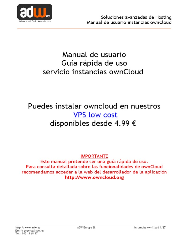 Manual Owncloud | PDF | Archivo de computadora | Yo telefono