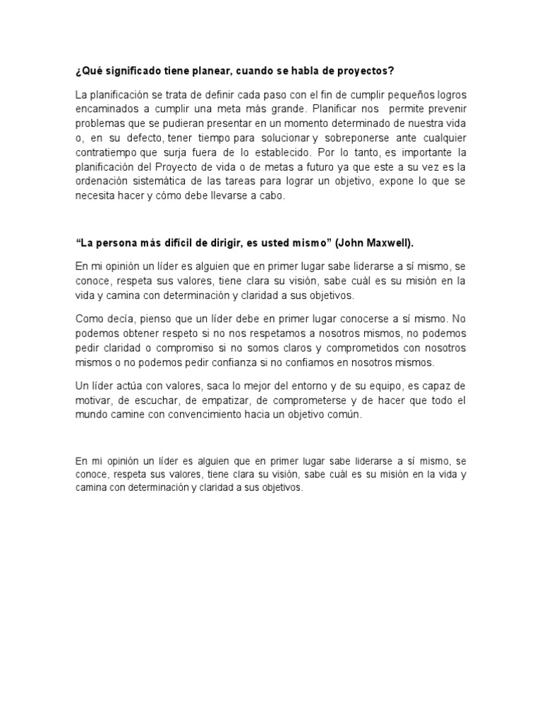 Qué Significado Tiene Planear | PDF