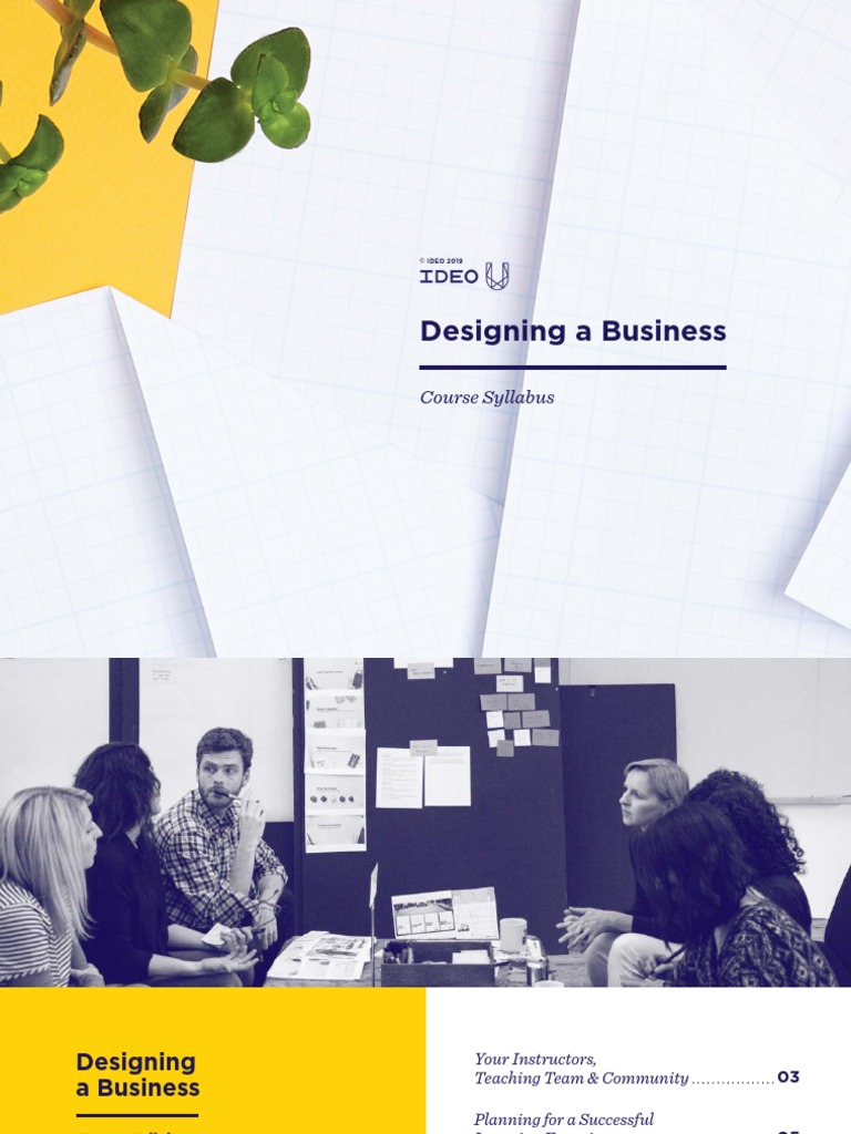 Designing A Business: Course Syllabus | PDF | Design Thinking | Prototype
