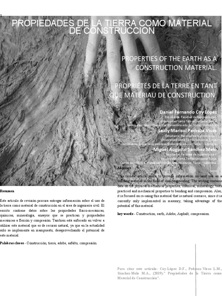 Articulo - La Tierra Como Material de Construccion | PDF | Arcilla ...