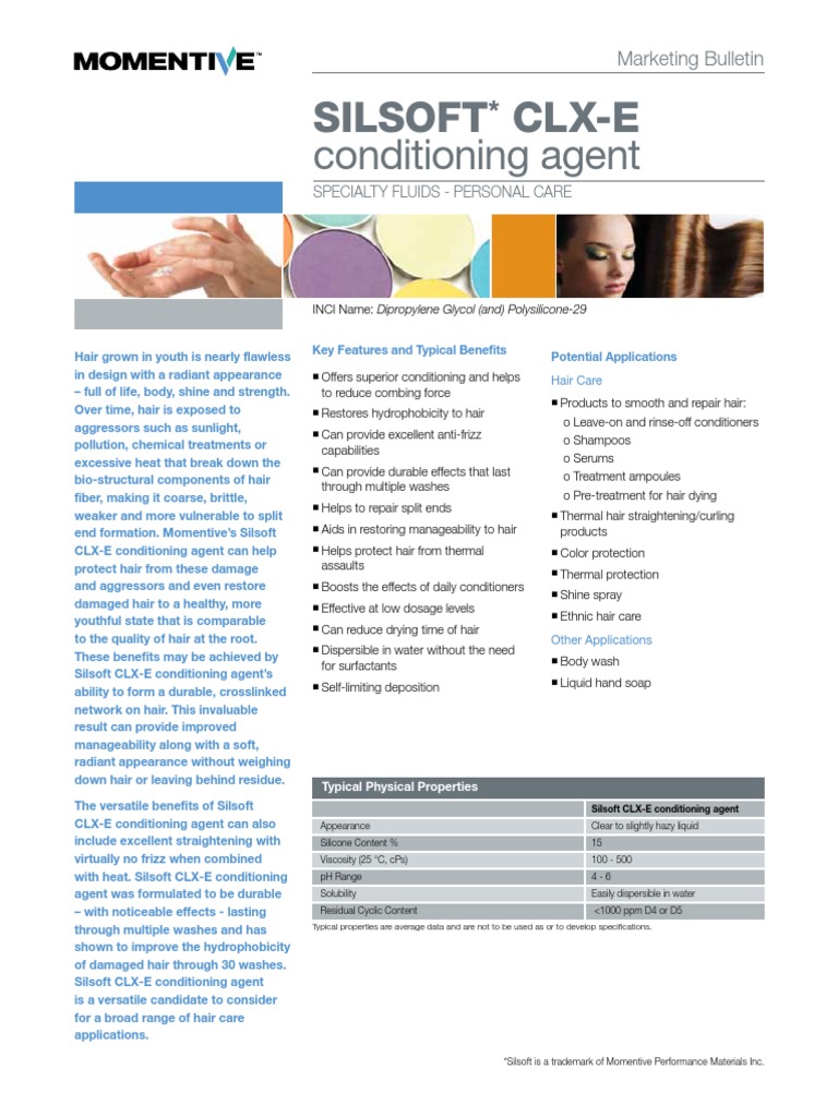 Silsoft CLX-E MB PDF | Download Free PDF | Hair Care | Shampoo