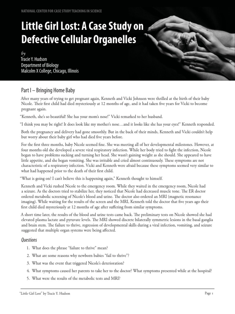 Little Girl Lost: A Case Study On Defective Cellular Organelles | PDF ...