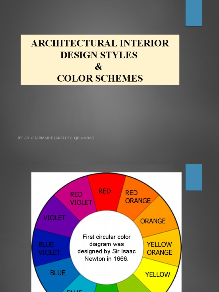 Architectural Interior Design Styles & Color Schemes | PDF | Artistic ...