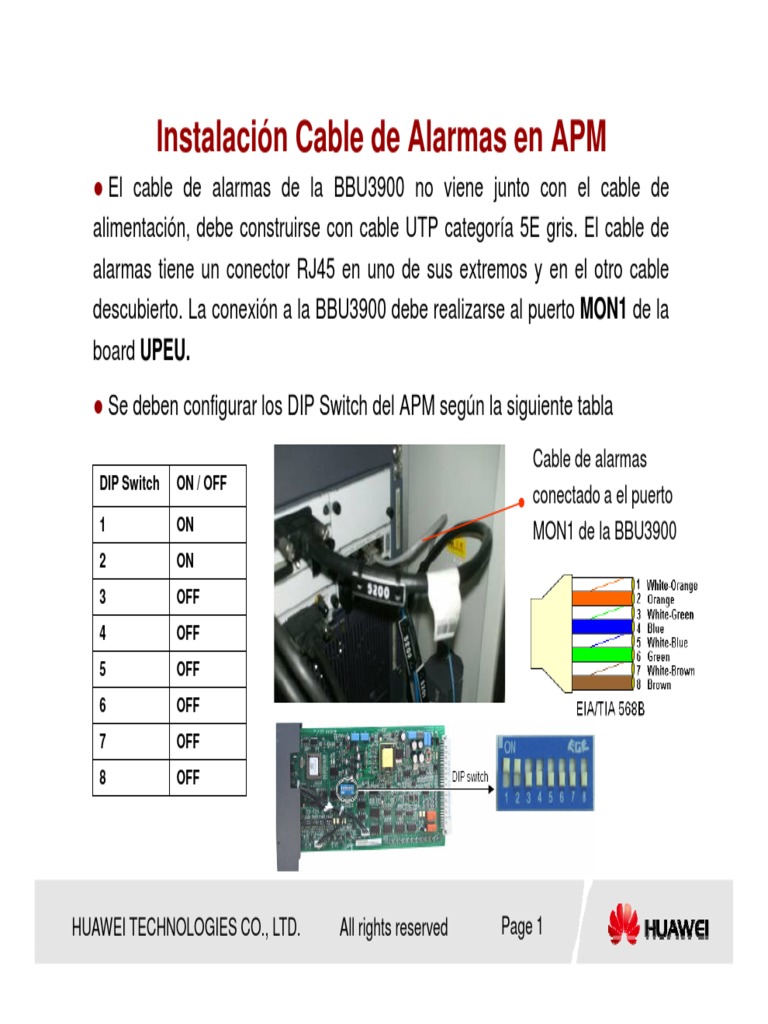 APM200 Cable Alarmas APM BBU3900 PDF | PDF