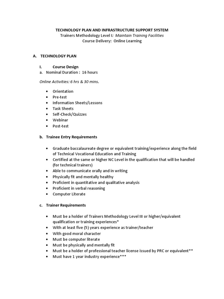 IT Infrastructure Support Training Plan | PDF | Educational Technology ...