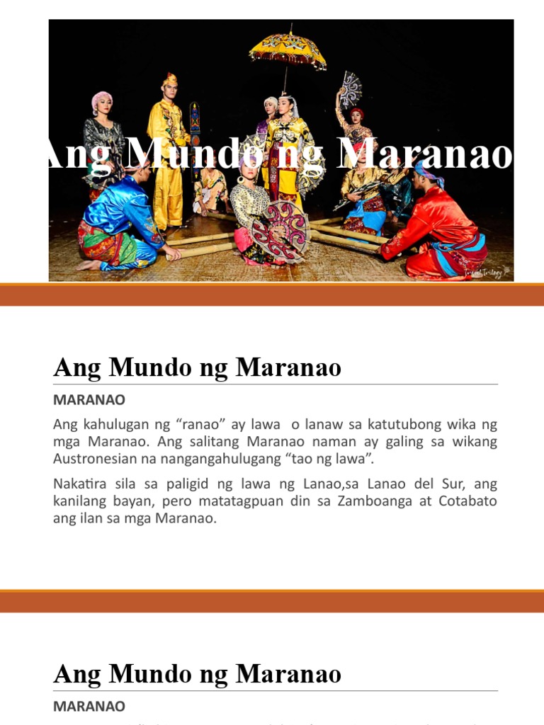 Ang Mundo NG Maranao | PDF