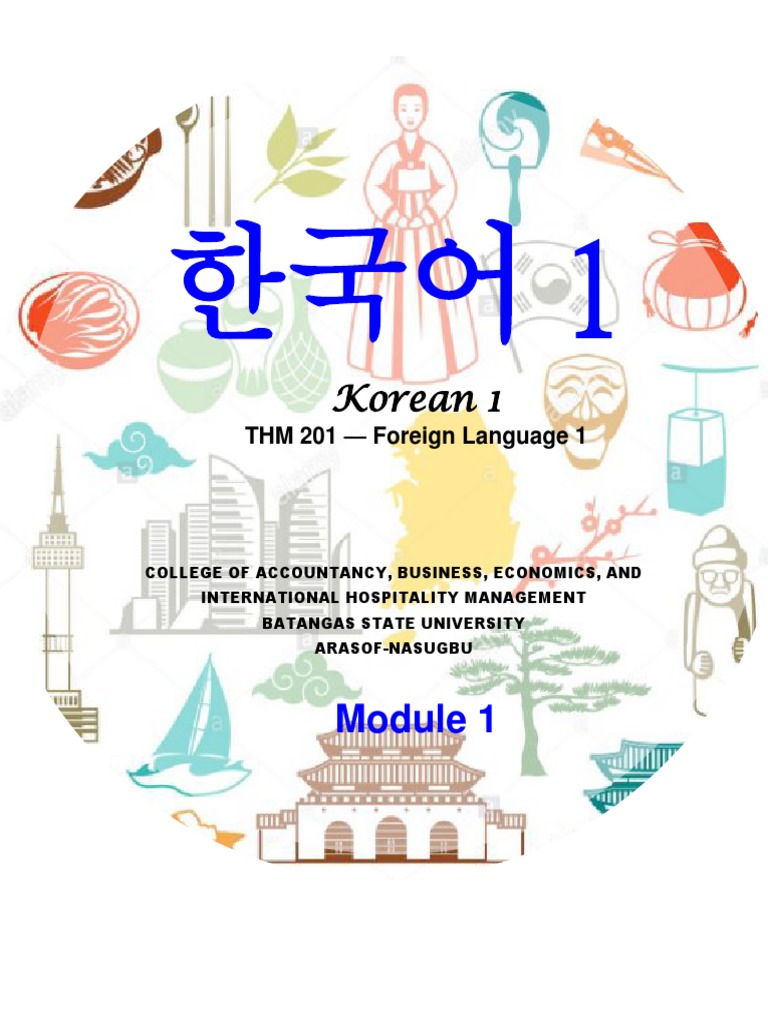 Korean Language Module 1 | PDF | Korean Language | Korea