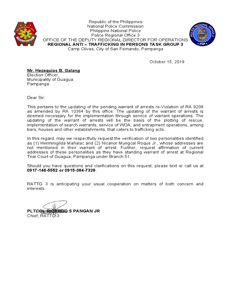 Letter Request For COMELEC | PDF