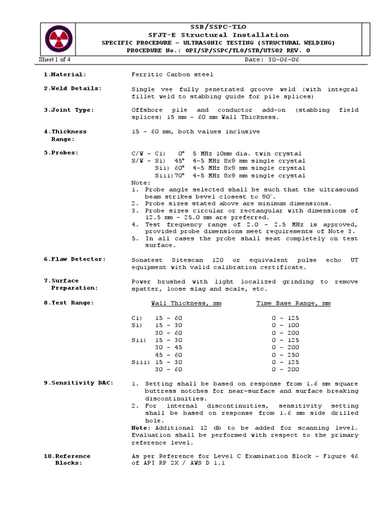 Ut ST Uts 02 R0 | PDF | Ultrasound | Welding