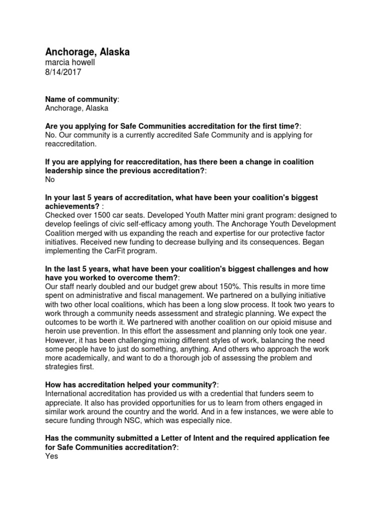 2017 Application PDF | PDF | Anchorage | Alaska