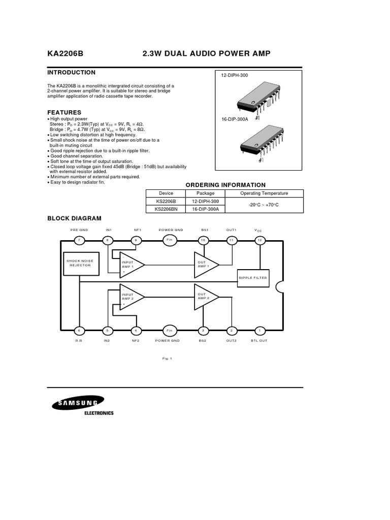 Ka2206b Amplificador Radio USB SONIVOX | PDF | Amplifier | Electronic ...