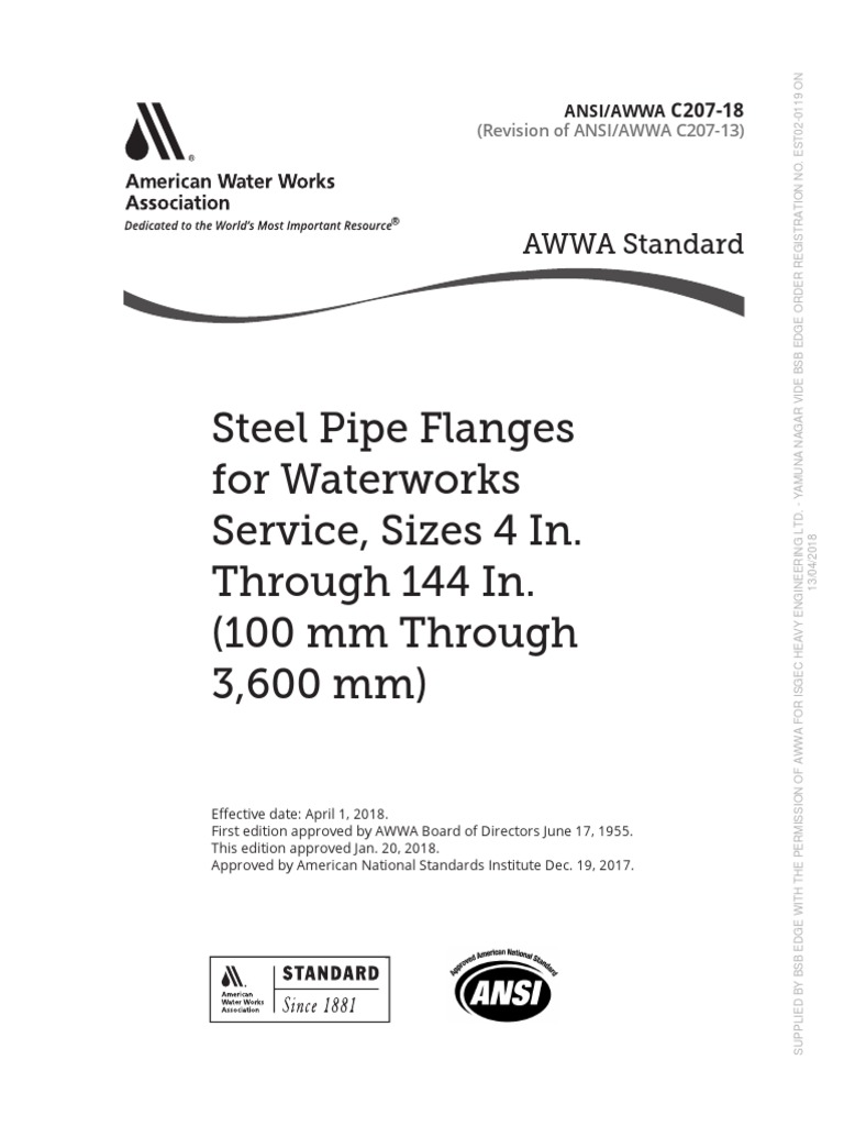 AWWA C207 Ed 2018 PDF | PDF
