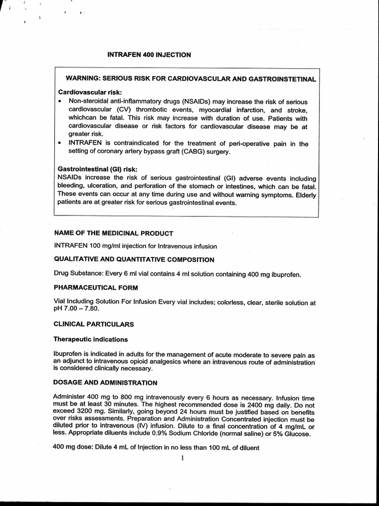 Intrafen Larutan Injeksi 100 MG | PDF