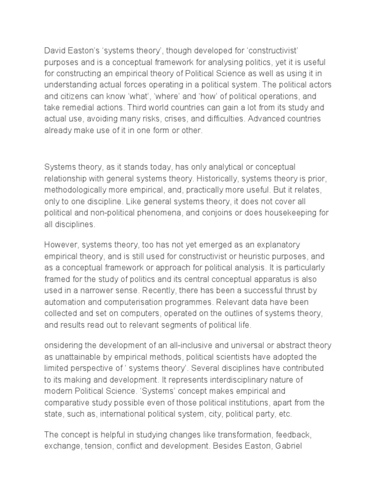 System Theory | PDF | System | Systems Theory