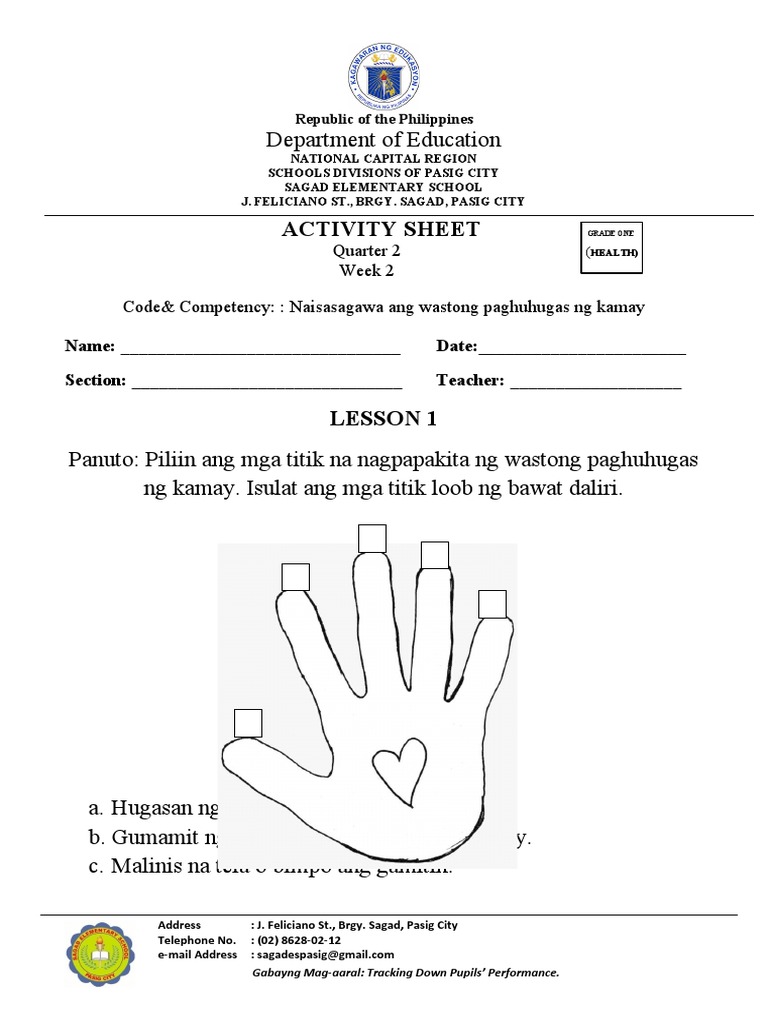 Activity Sheet Health Q2 M2 | PDF