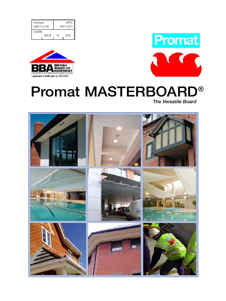 Promat Masterboard: The Versatile Board | PDF | Paint | Wall