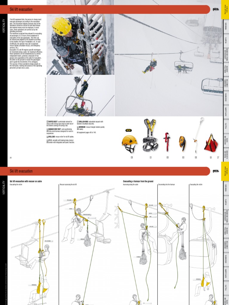 Rescue Techniques Ski Lift Evacuation | PDF | Manufactured Goods ...