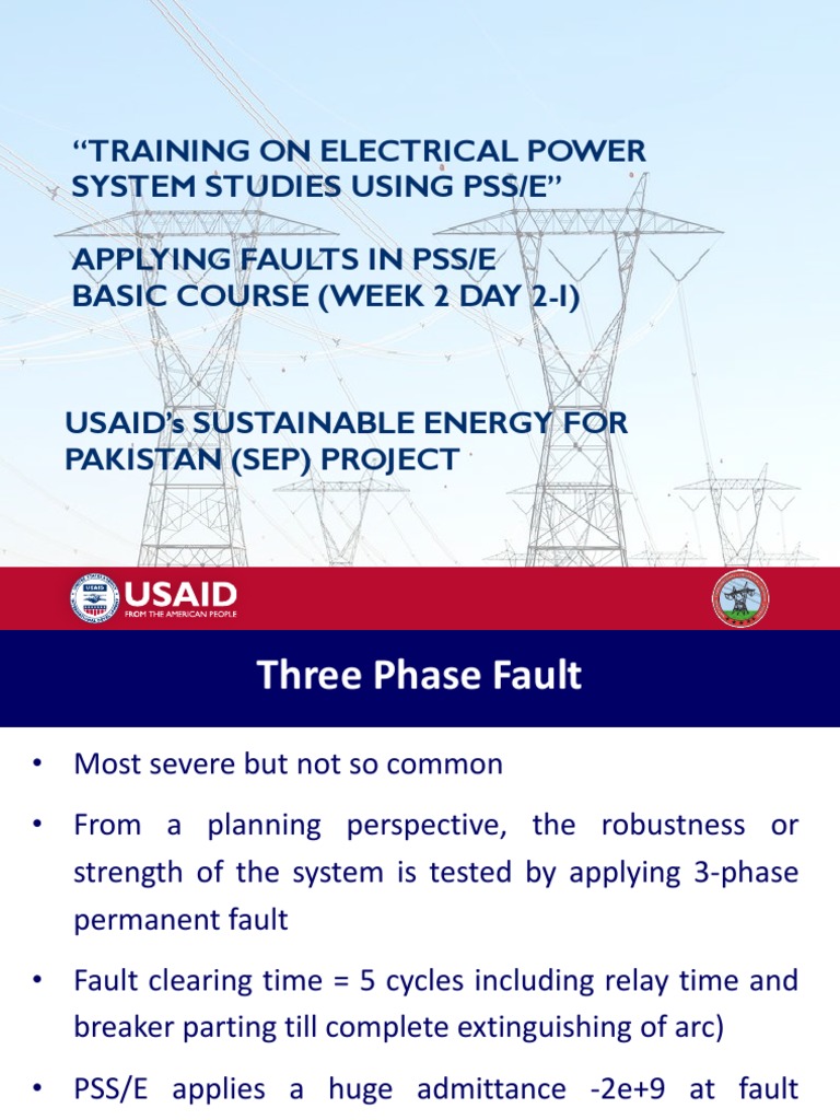 W 2 Day 2 I Applying Fault In Psse Pdf Power Engineering